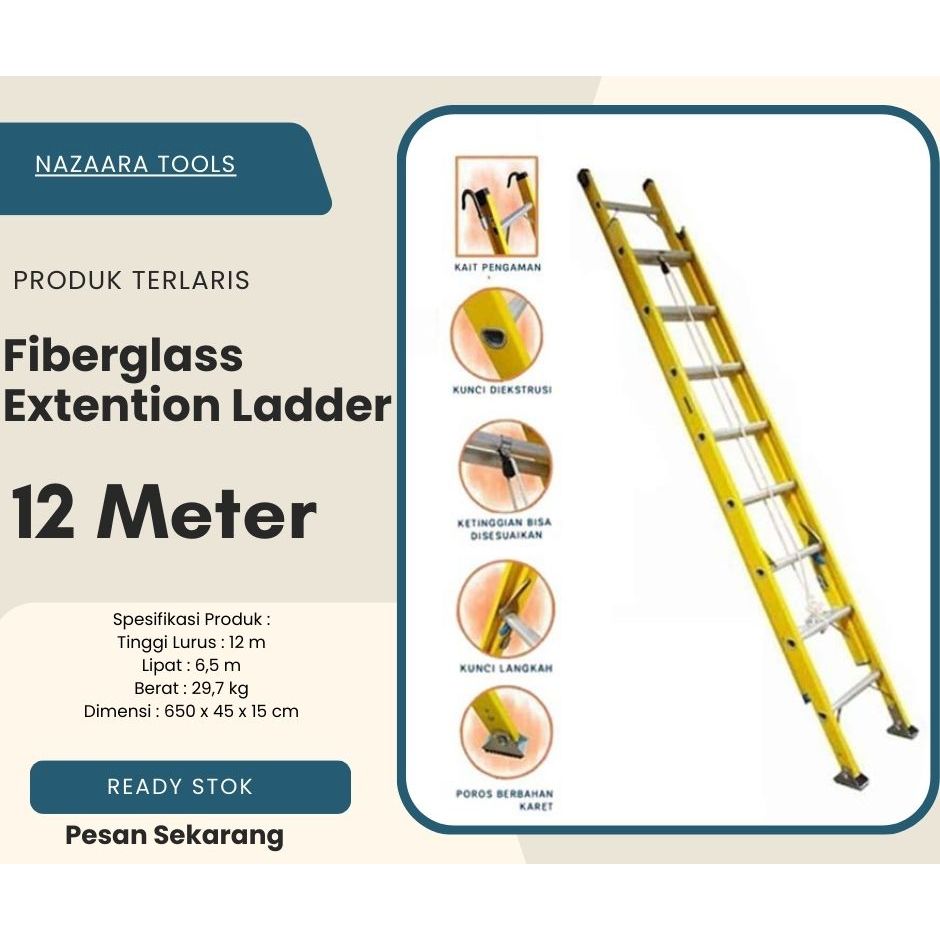 Jual Tangga PLN / Tangga Fiberglass 12m Denko | Shopee Indonesia