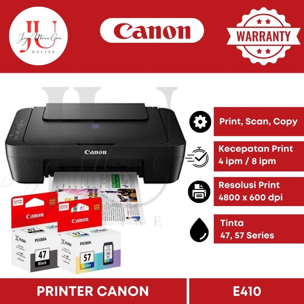 Jual Printer Canon Pixma E410 (Print Scan Copy) Original Printer E 410 ...