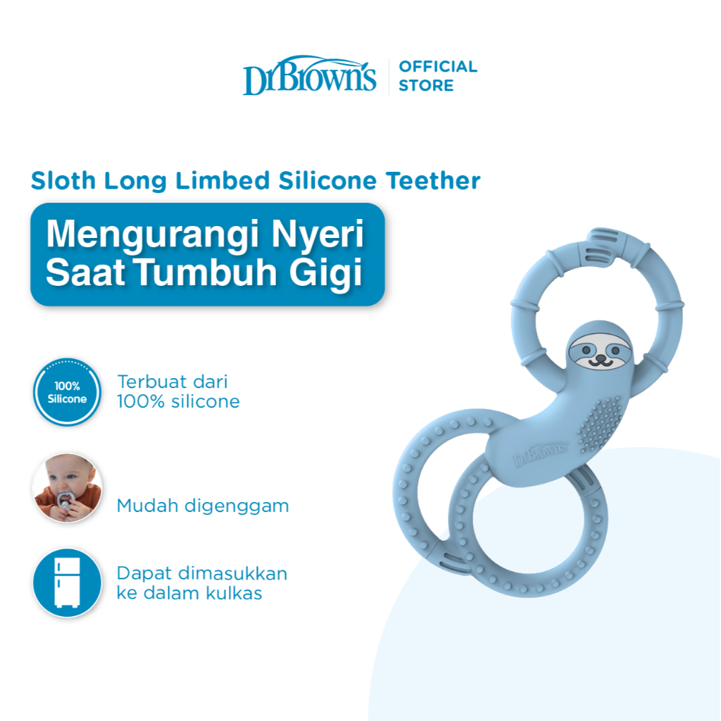Jual Dr. Brown's Sloth Long Limbed Silicone Teether - gigitan bayi ...