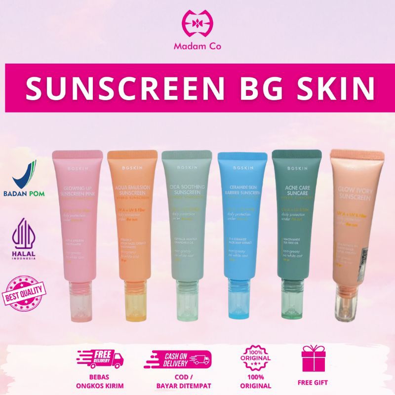 Jual SUNSCREEN BG SKIN ALL VARIAN & DAY CREAM BG SKIN | Shopee Indonesia