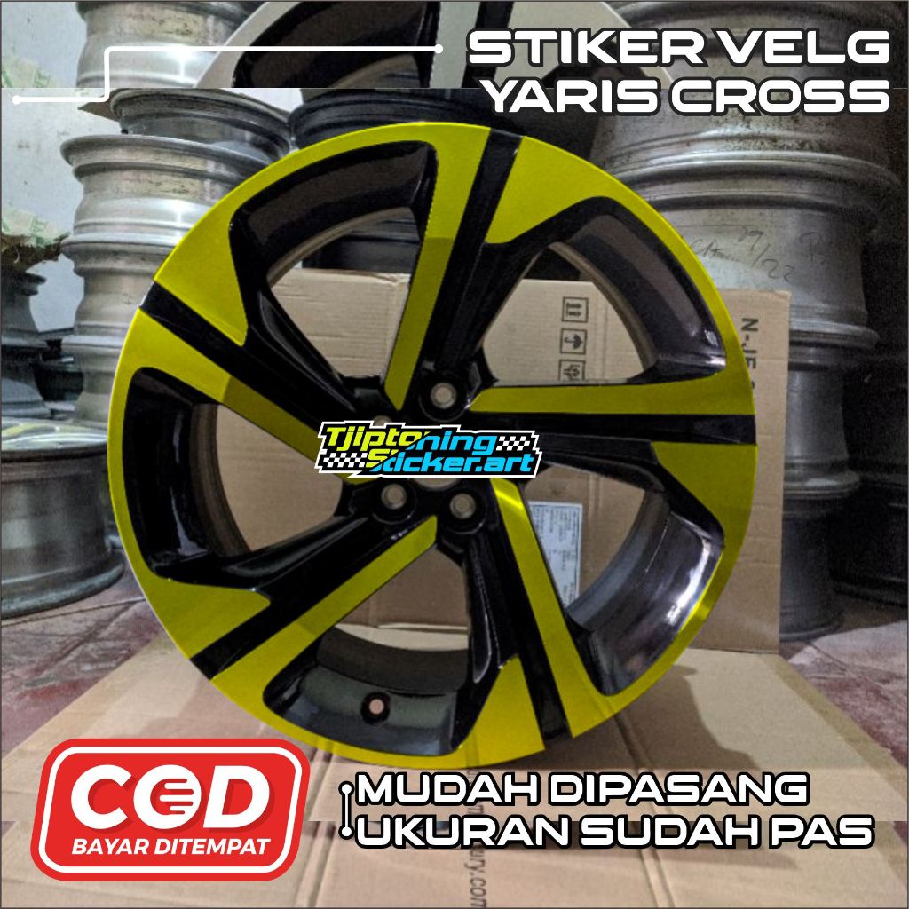 Jual STICKER VELG YARIS CROSS - VELG YARIS CROSS - STIKER VELG MOBIL ...