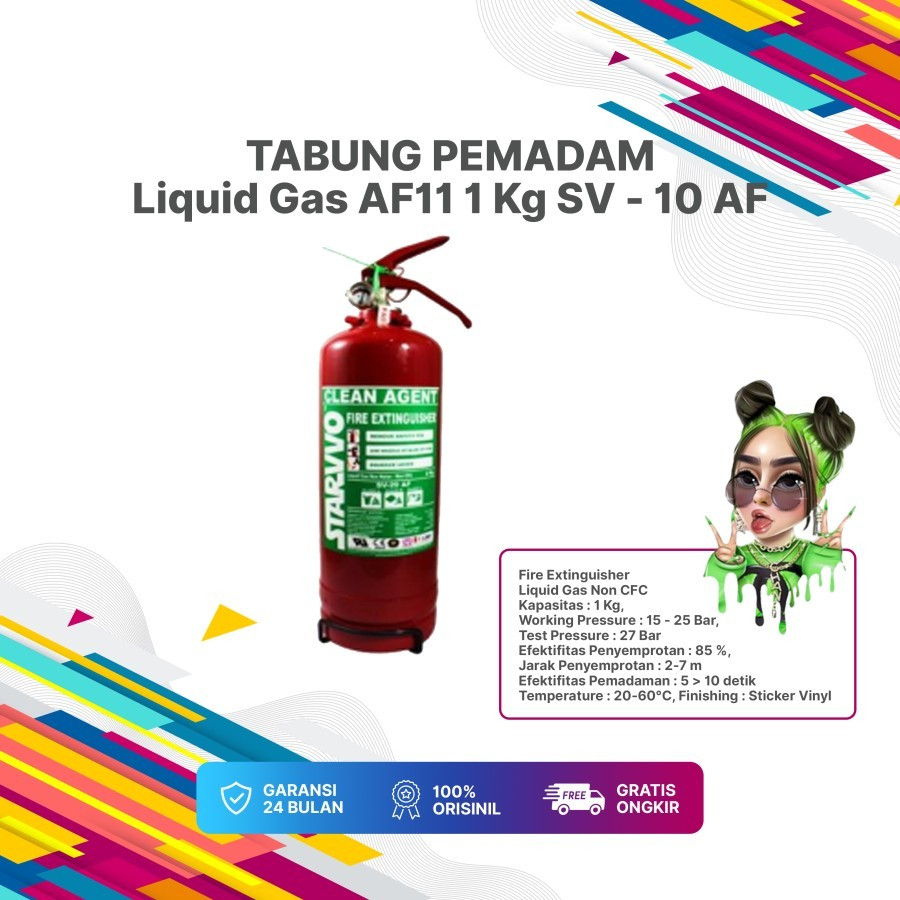 Jual APAR Clean Agent Fire Extinguisher Liquid Gas AF11 - 1KG Liquid 2KG Liquid 3KG Liquid 5KG ...