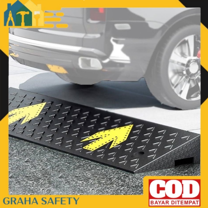 Jual Rubber Ramp Karet Tanjakan Mobil Motor Tinggi 7cm 10cm 15cm Motif ...
