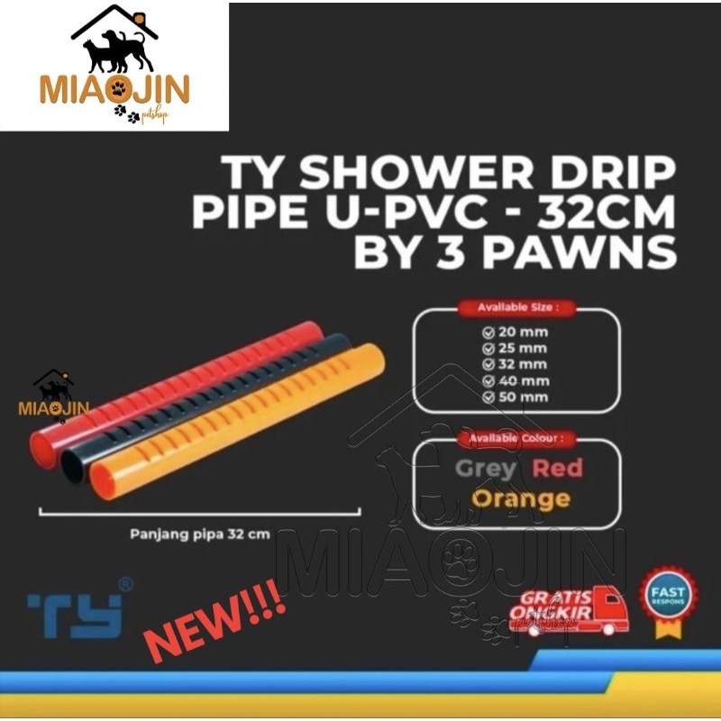 Jual TY Rain Shower Drip Panjang 30Cm Pipe Pipa U - PVC by 3 Prawns ...