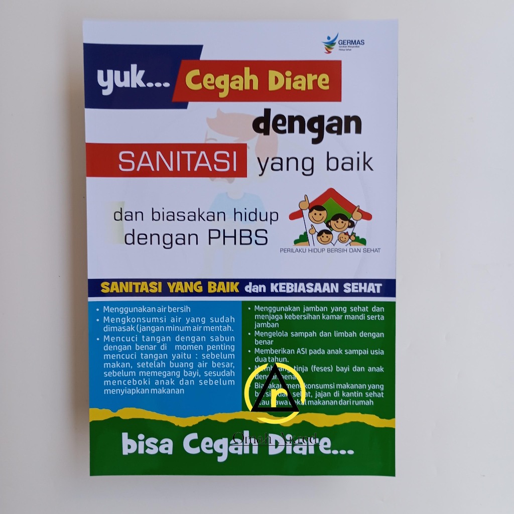 Jual Poster Cegah Diare dengan Sanitasi Yang Baik - Perilaku PHBS ...