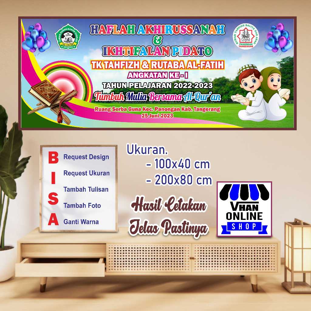 Jual Spanduk Banner MMT Acara Perpisahan Sekolah, Wisuda Sekolah Bagus ...