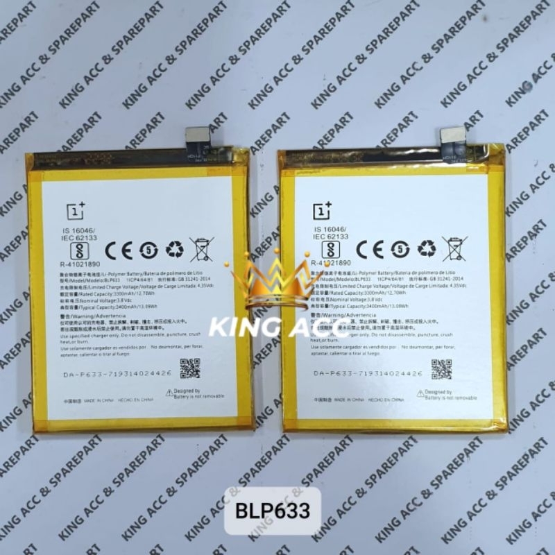 Jual BATERAI BATRE BATTERY BLP633 ONEPLUS 3T MCOM DOUBLE POWER BLP-633 ...