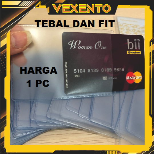 Jual Plastik Pelindung Kartu etoll idcard ATM SIM KTP nametag Tebal by Vexento | Shopee Indonesia