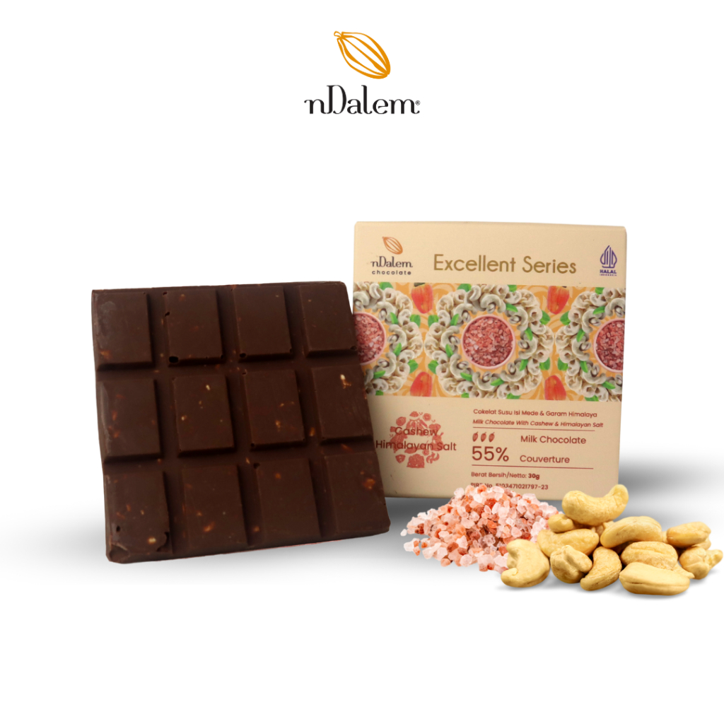 Jual Cokelat nDalem Milk Chocolate Cashew Himalayan Salt | Coklat Susu ...