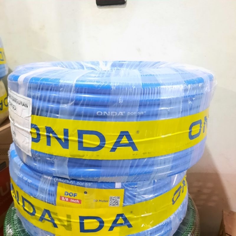 Jual (1 rol isi 50M) Selang Doff Onda 5/8 inch / Selang Karet Biru Dop ⅝" Onda / 1 roll Selang ...