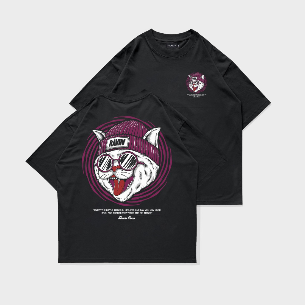 Jual KAOS OVERSIZE KUCING METAL // PRIA & WANITA | Shopee Indonesia