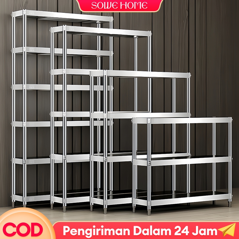Jual Rak Dapur 5 susun Stainless Steel Rak Oven Rak Microwave Rak susun ...