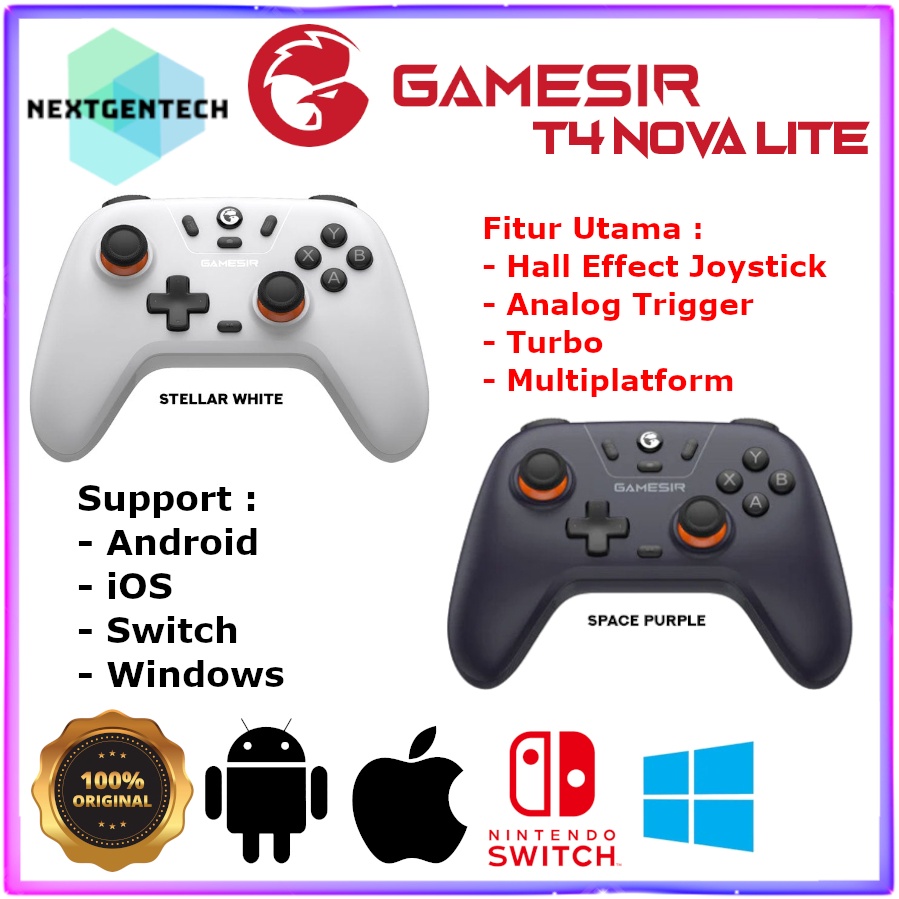 Jual Gamesir T4 Nova Lite Wireless Game Controller Gamepad ...