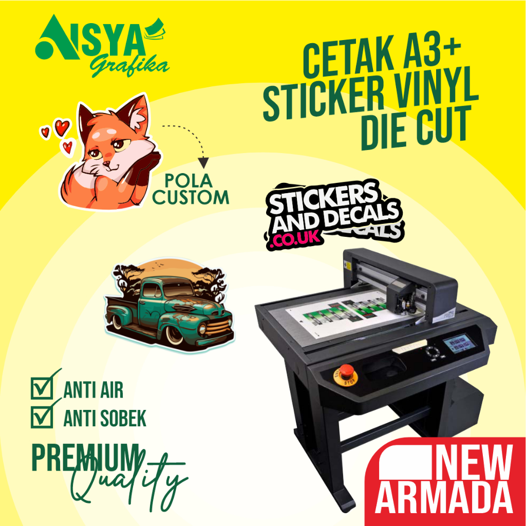 Jual CETAK A3+ STIKER VINYL CUTTING PUTUS DIE CUT | STIKER TRANSPARAN ...