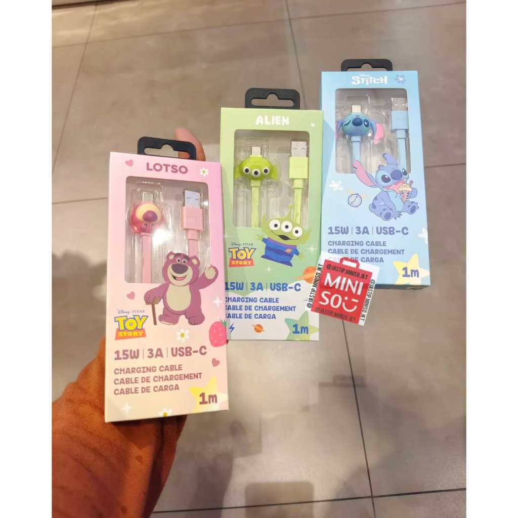 Jual MINISO 🆕 Kabel Charger USB - Type C 15W 3A DISNEY Collection ...