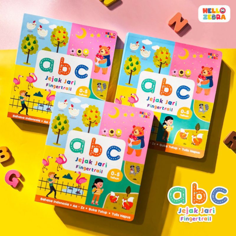 Jual [HELLO ZEBRA] Boardbook ABC Jejak Jari (Fingertrail) + BONUS by ...