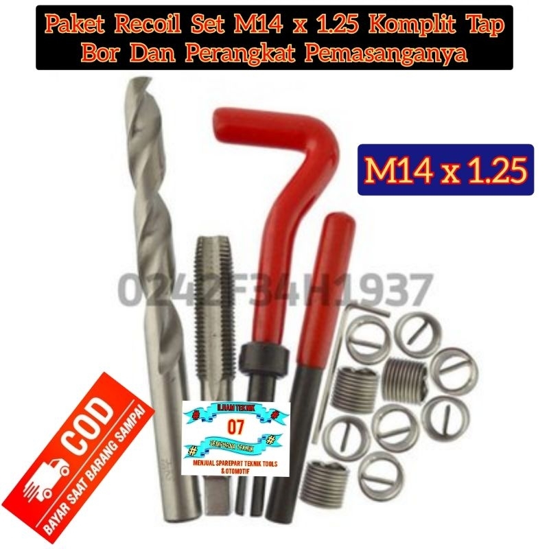 Jual Paket Recoil Set M14 x 1.25 Komplit Tap Bor Dan Perangkat ...