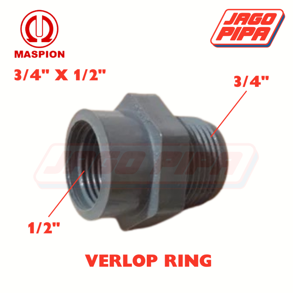 Jual Maspion Verlop Ring PVC 3/4 x 1/2 Inch Vlokring Valve Ring 3/4" x ...