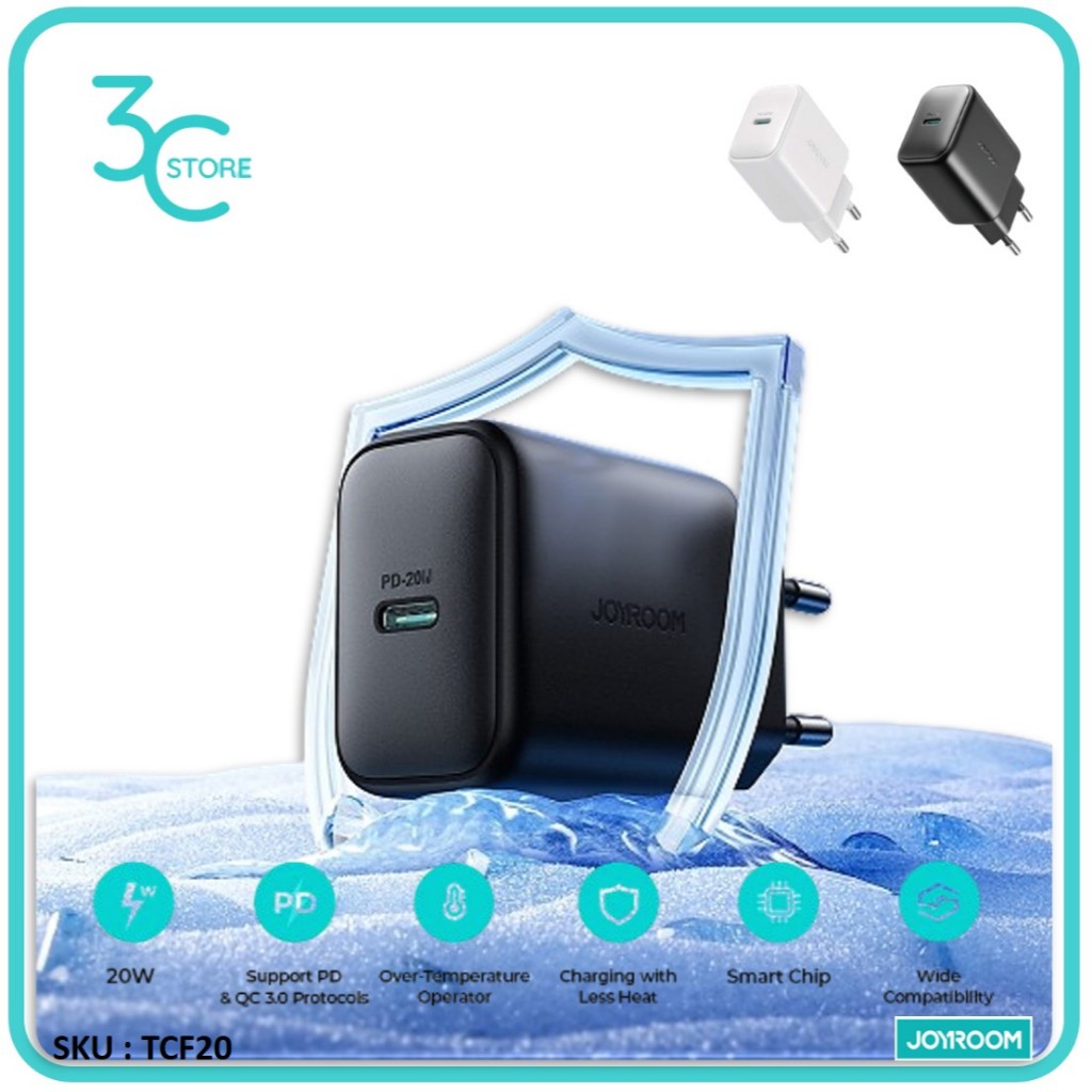 Jual 3C Store - JOYROOM TCF20 Adapter Fast Charger 20W PD USB Type C | Shopee Indonesia