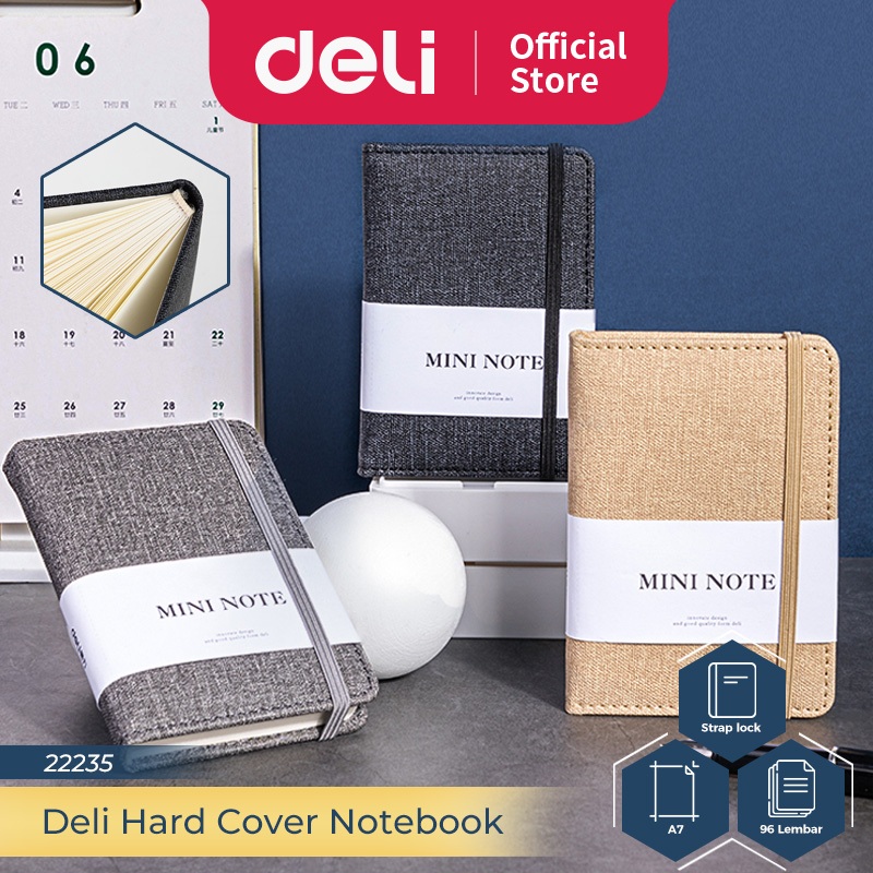 Jual Deli Buku Catatan / Planner / Hard Cover Notebook 96 sheets 22235 ...