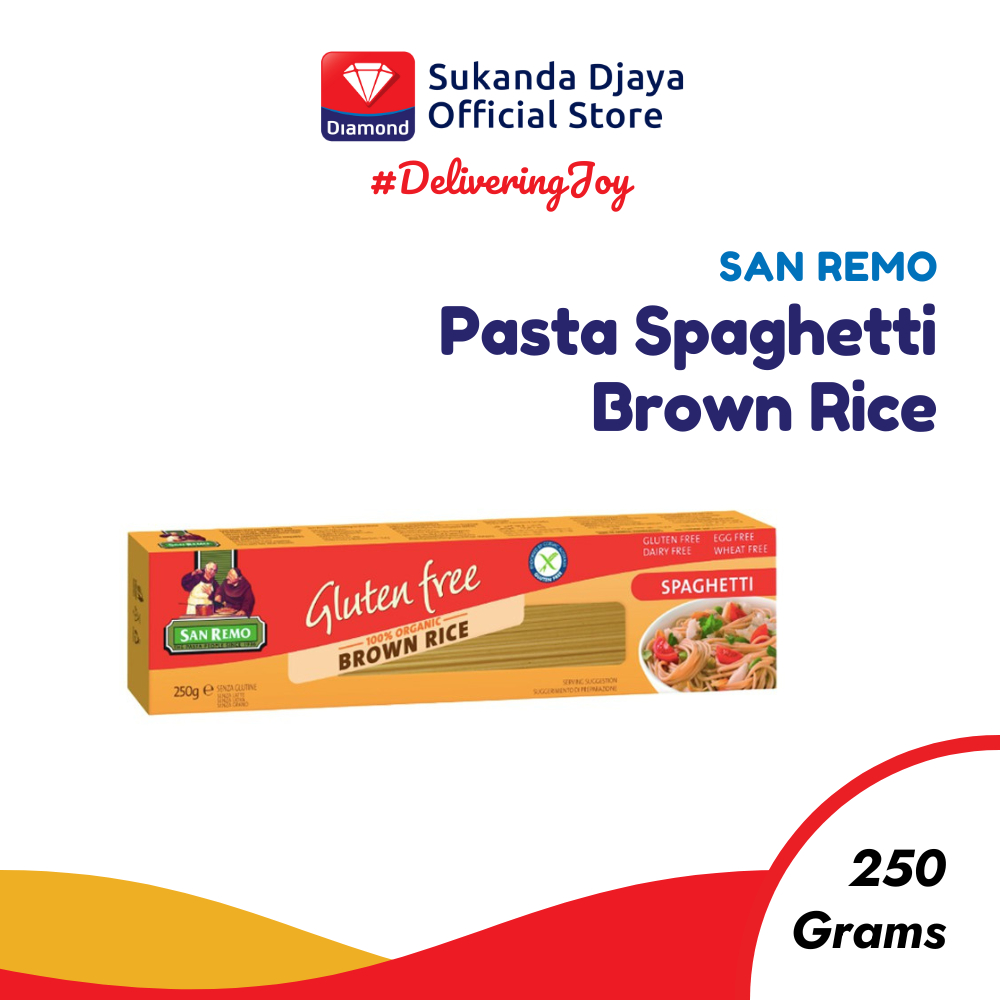 Jual San Remo Pasta Spaghetti Brown Rice Beras Merah | Shopee Indonesia