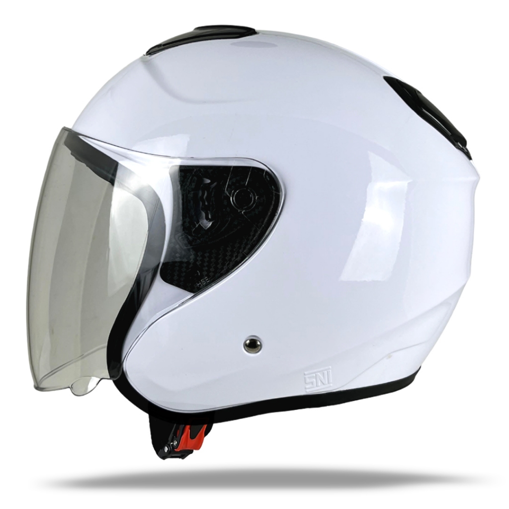 Jual Helm Half Face MVP KYOTO | Putih Kaca Visor Bening | Helm Premium ...