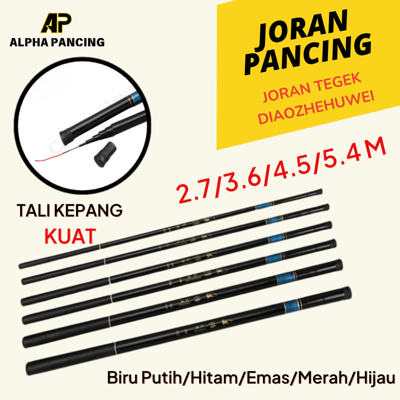 Jual tegek 2.7M/3.6M/4.5M/5.4M Joran tegek Pancing Terbaik /Fishing Rod ...