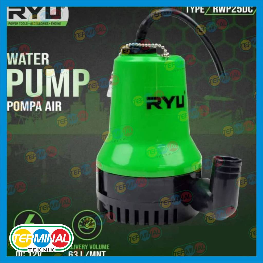 Jual Ryu Mesin Pompa Celup RWP 25 DC Water Pump - Untuk Kolam Ikan dan ...