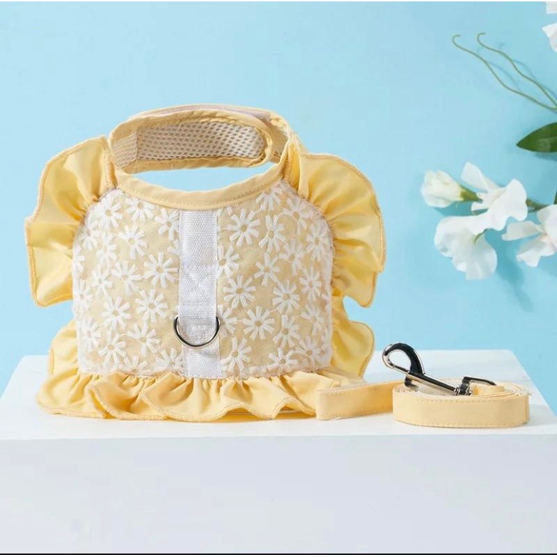 Jual PET TREE • Princess Belle Harness Dress Baju Anjing Kucing Dan Leash Tali Panjang | Shopee ...