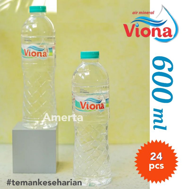 Jual AIR MINERAL VIONA BOTOL 600 ML 1 DUS isi 24 PCS | Shopee Indonesia
