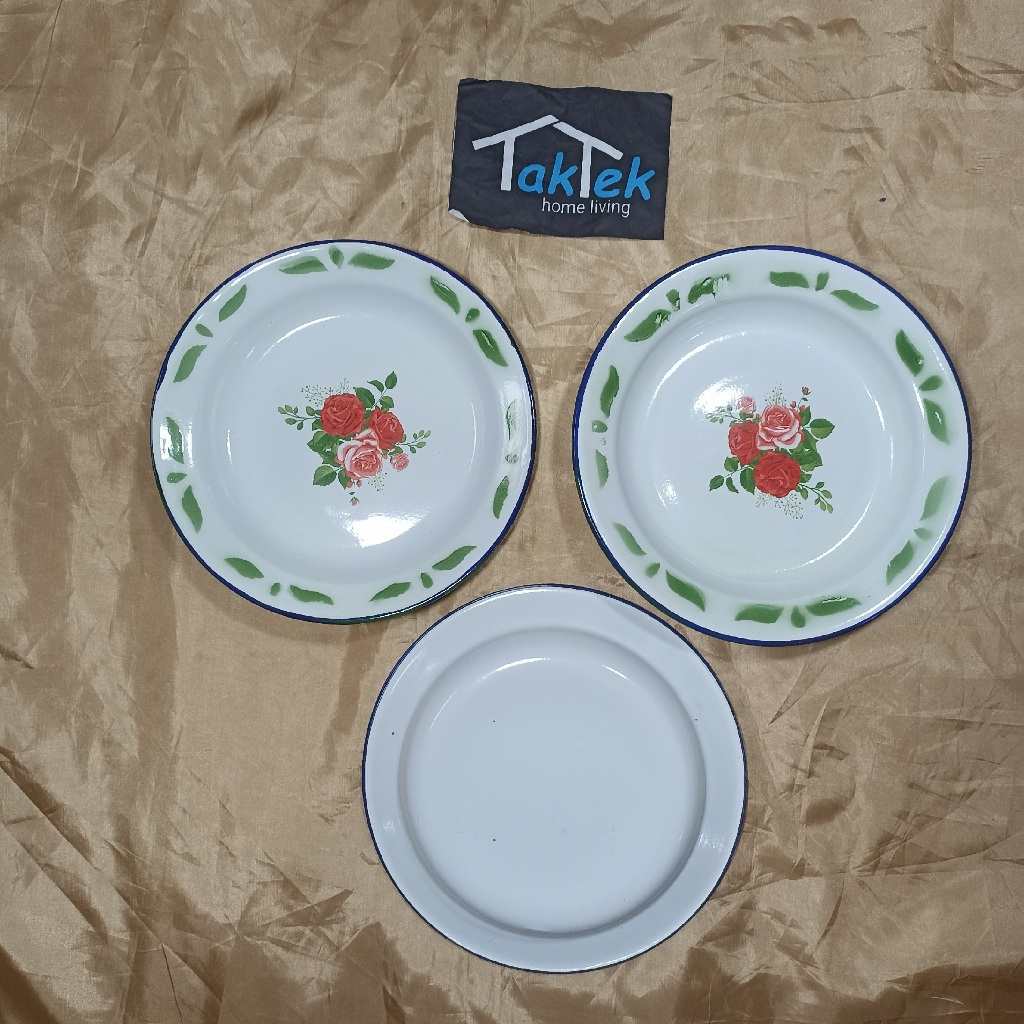 Jual PIRING MAKAN SENG ENAMEL 22 KALENG BULAT JADUL CLASSIC KUNO ...