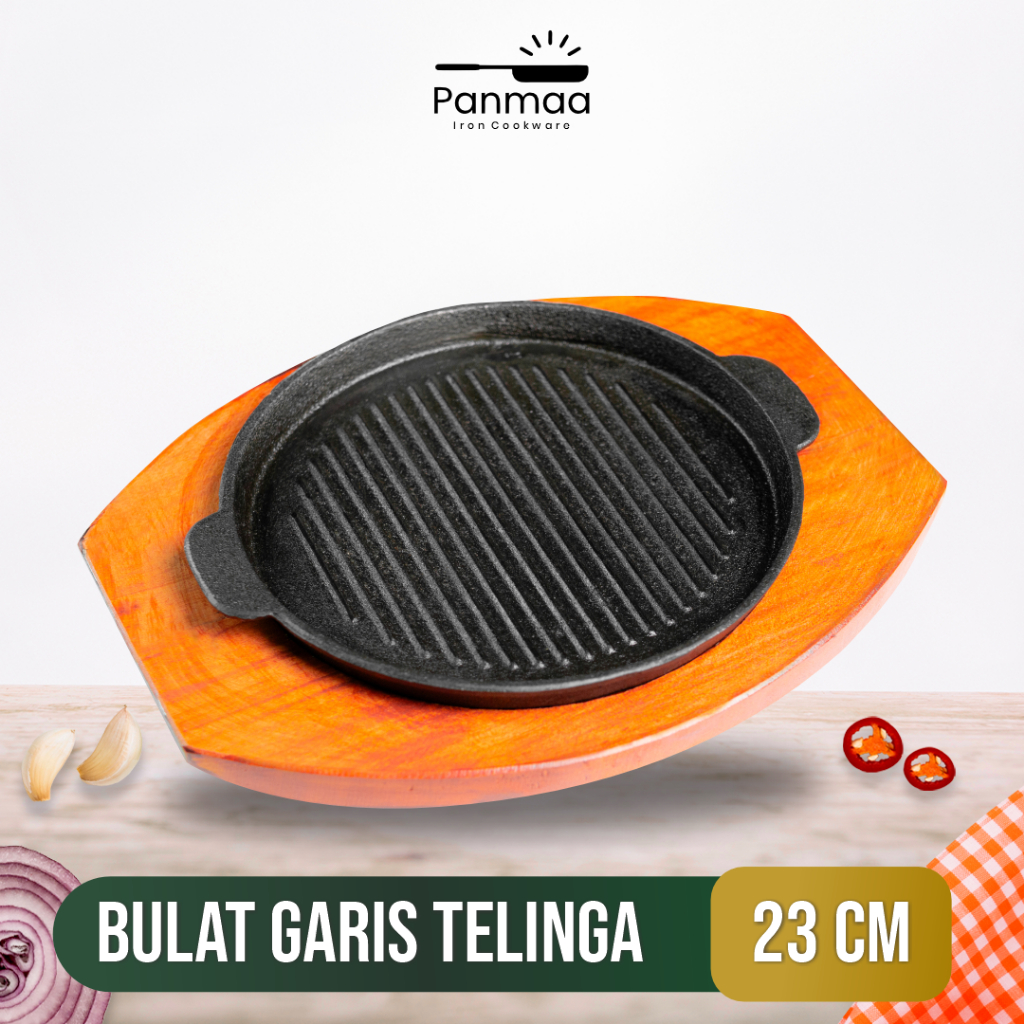 Jual PANMAA Cast Iron Hot Garis Telinga / Pepperrice / Hotplate Grill ...