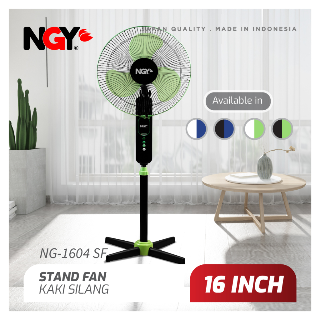 Jual NAGOYA Stand Fan 16” / Kipas Angin Kaki SIlang 16” | NG-1604 SF NAGOYA | Shopee Indonesia
