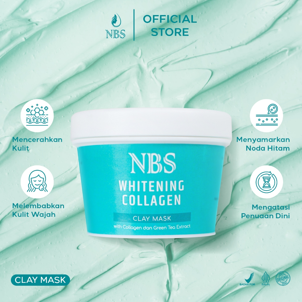Jual NBS Clay Mask Whitening Collagen | Shopee Indonesia