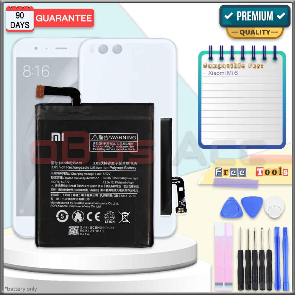 Jual Baterai Xiaomi Mi6 Mi 6 BM39 BM 39 Original Batre Batrai HP ...