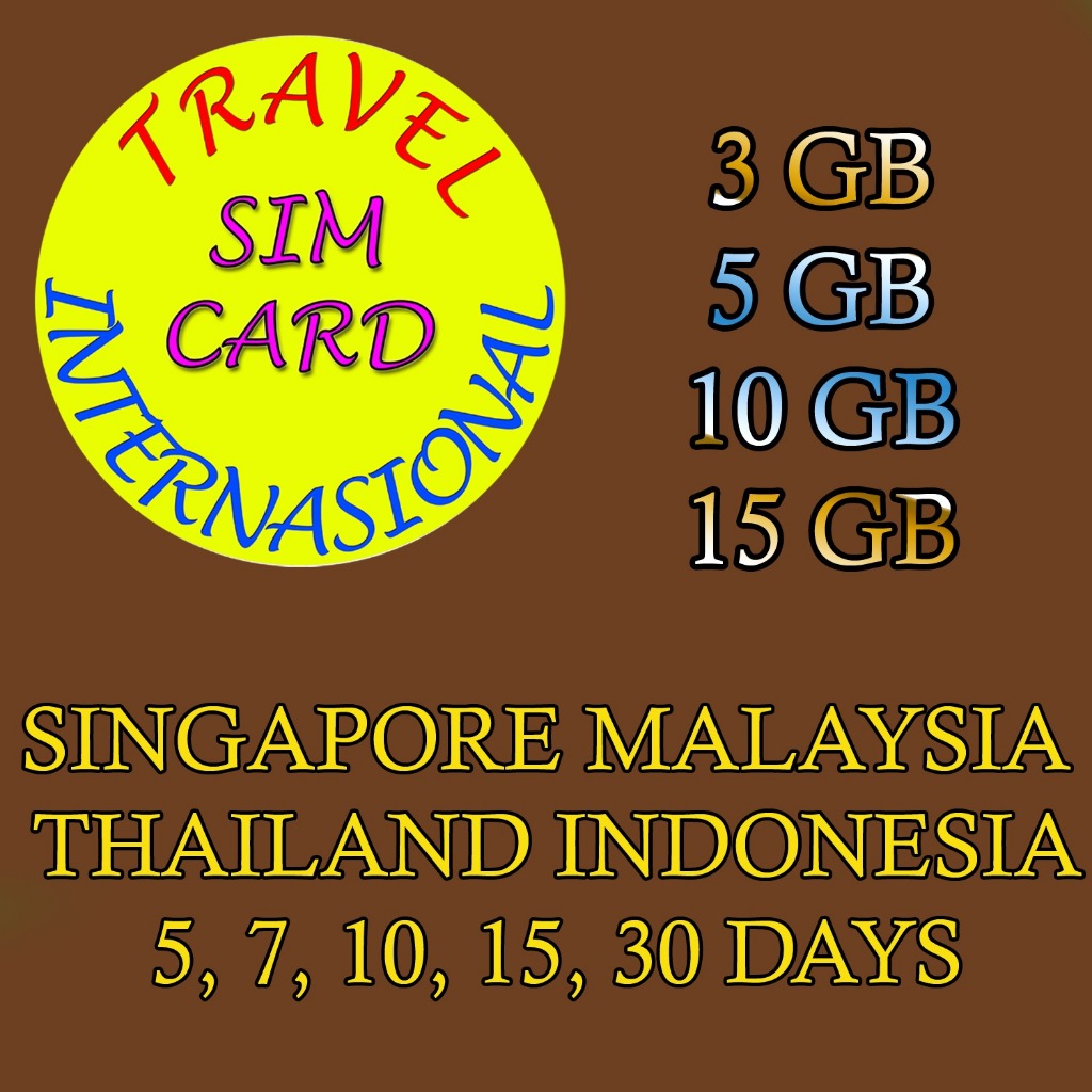 Jual 3, 5, 10, 15 GB 5,7, 10, 15, 30 DAYS Sim Card Internet SINGAPORE ...