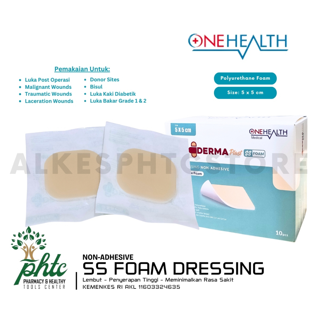 Jual Onehealth Dermaplast SS Foam Dressing 5 x 5 cm Non Adhesive l ...