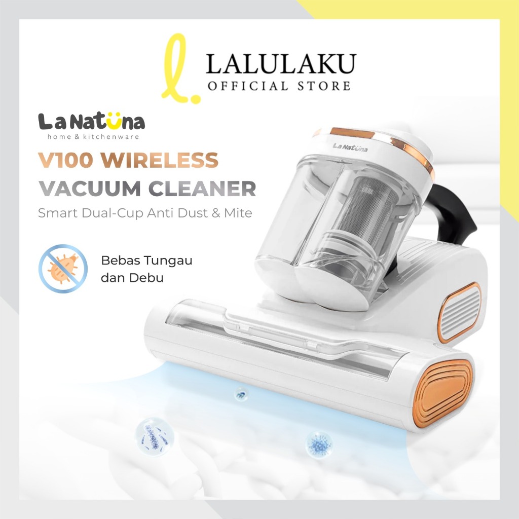 Jual La Natuna V100 EVO Anti-dust Mites Smart Dual Cup UV Vacuum ...