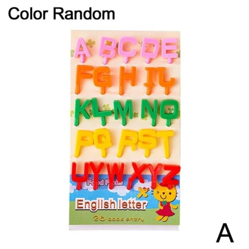 Jual Tusukan Bento Lucu Karakter Huruf Angka ABC Alfabet Alphabet Food ...