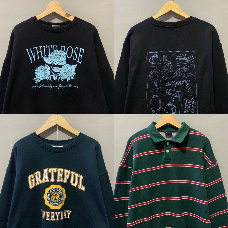 Jual CREWNECK | SWEATER MOTIF PREMIUM UNISEX | Shopee Indonesia