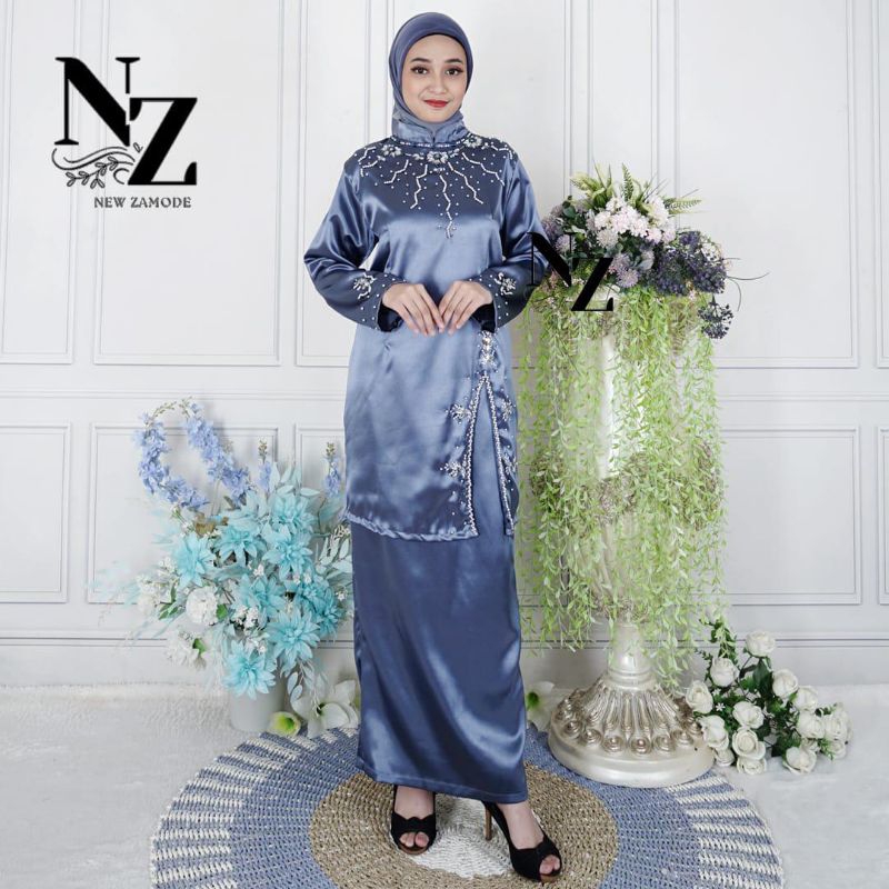 Jual One Set kebaya kurung Melayu // Tunik kebaya kurung // kebaya kurung tafeta | Shopee Indonesia
