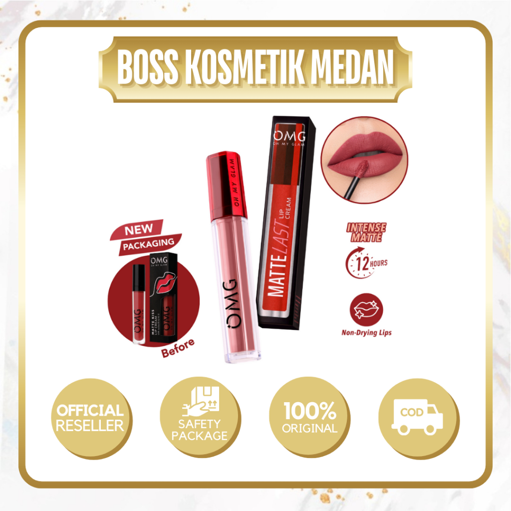 OMG OH MY GLAM Matte Kiss Lip Cream 18 Varian | Shopee Indonesia