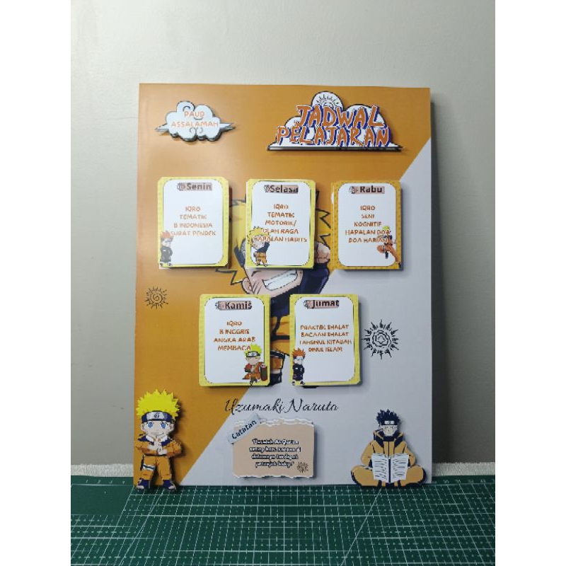Jual Jadwal pelajaran 3D design naruto | Shopee Indonesia