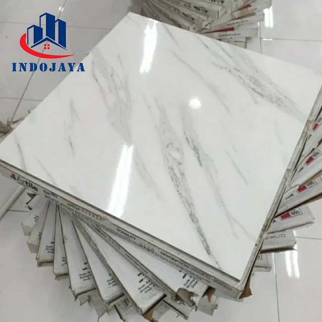 Jual granit 60x60 granite lantai dinding teras motif marmer carara Glazed Polished | Shopee ...