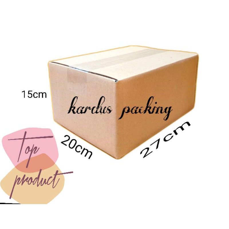 Jual kardus packing UK 27x20x15 kardus besar kardus kecil | Shopee ...