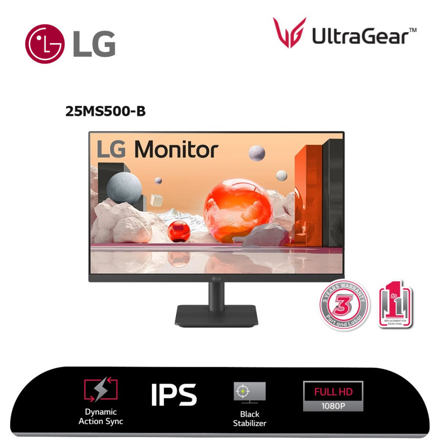 Jual Monitor LED LG 25MS500-B 25" IPS 100hz FHD 1080p Freesync VESA ...