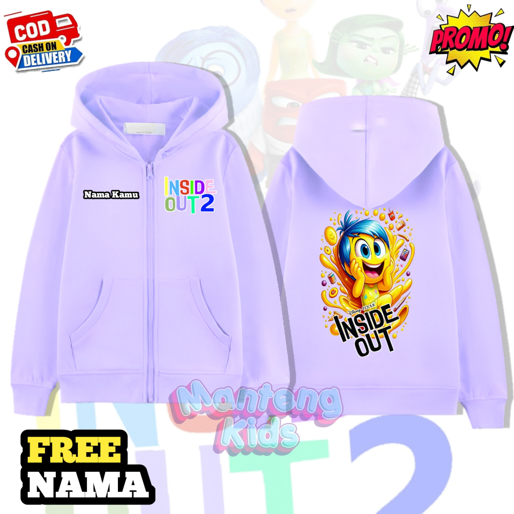 Jual Zipper Jaket Anak Joy Inside Out Jaket Resleting Anak Joy Inside ...
