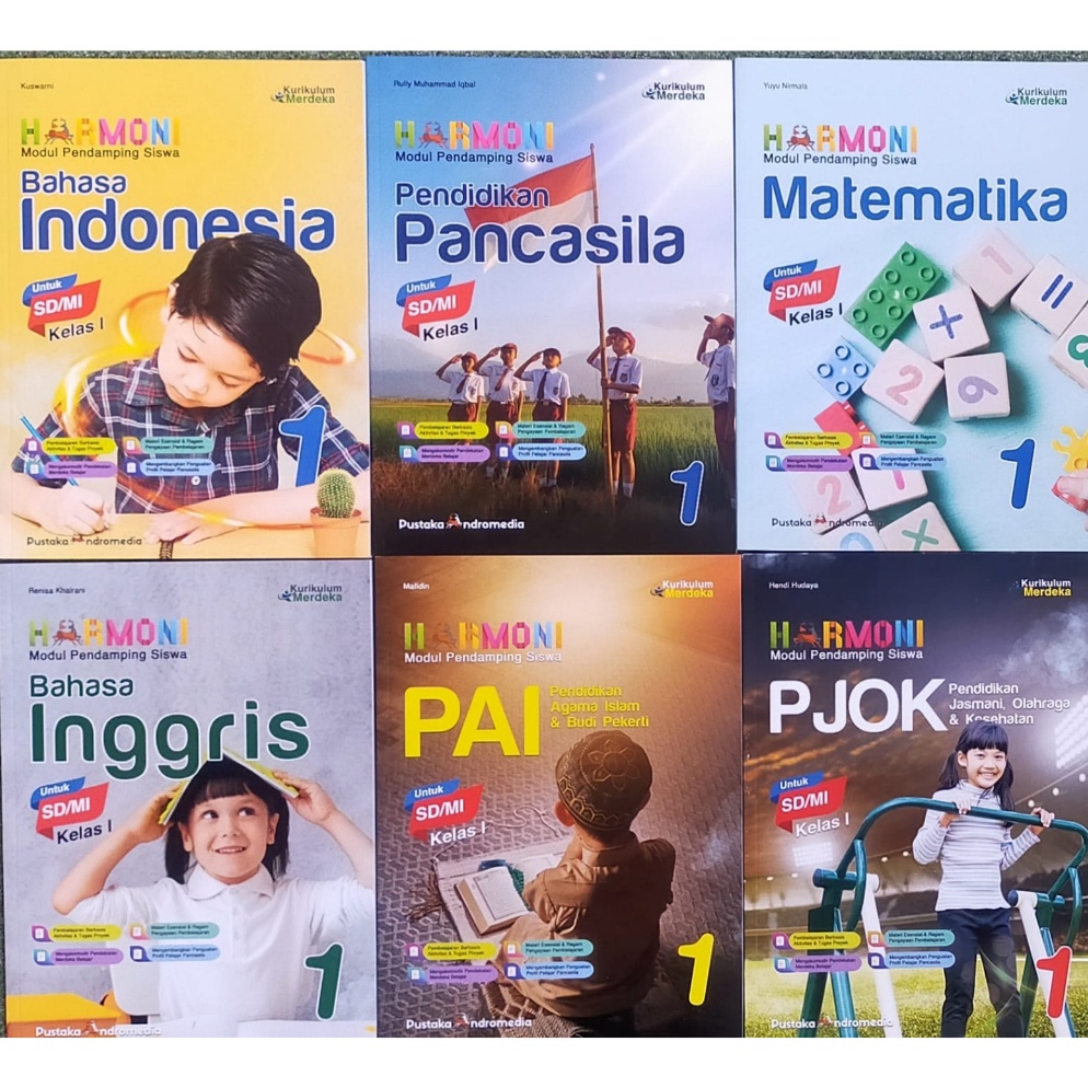 Jual KODE T4V Buku Modul Harmoni Kelas 1 Matematika Bahasa Indonesia Bahasa Inggris Pancasila ...
