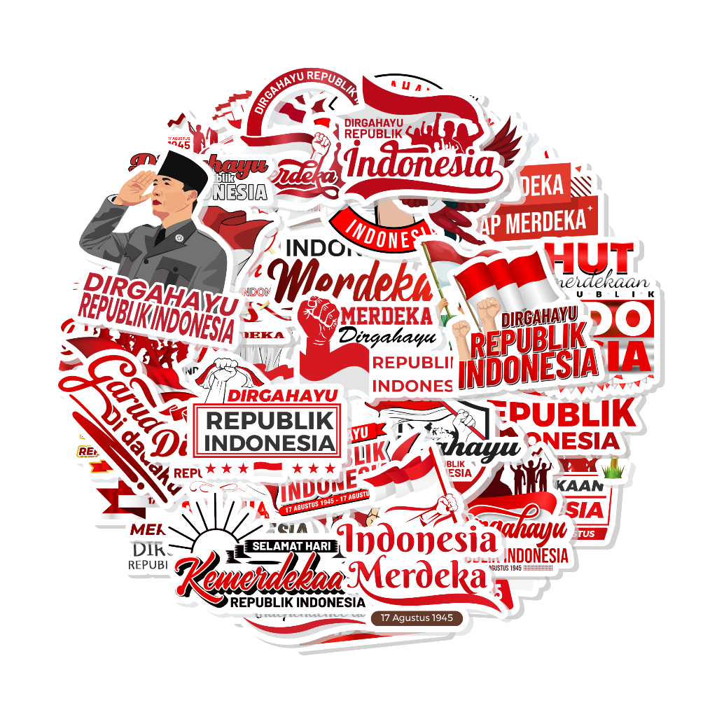 Jual Stiker Indonesia Merdeka Dirgahayu Kemerdekaan RI Republik ...