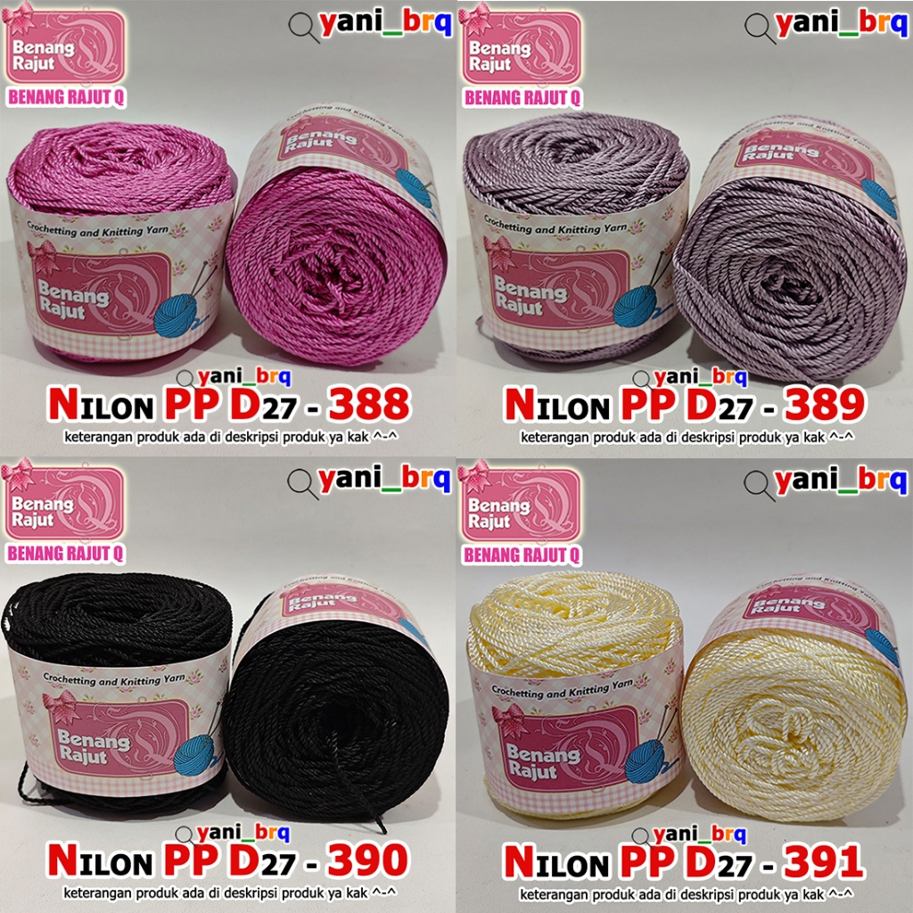 Jual BENANG RAJUT NILON UKURAN D27 - NILON POLOS / KATALOG | Shopee ...